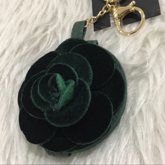 unkown | Accessories | Green Rose Bag Charm Key Chain Mirror | Poshmark